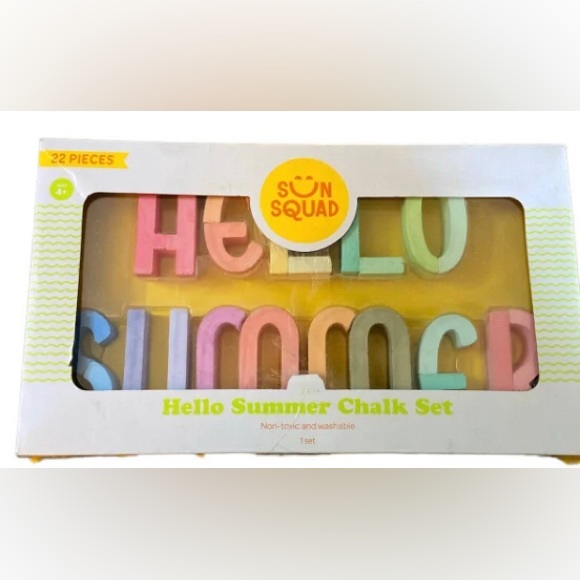 Sun Squad | Toys | Sun Squad Hello Summer Chalk Set 22 Pieces | Poshmark